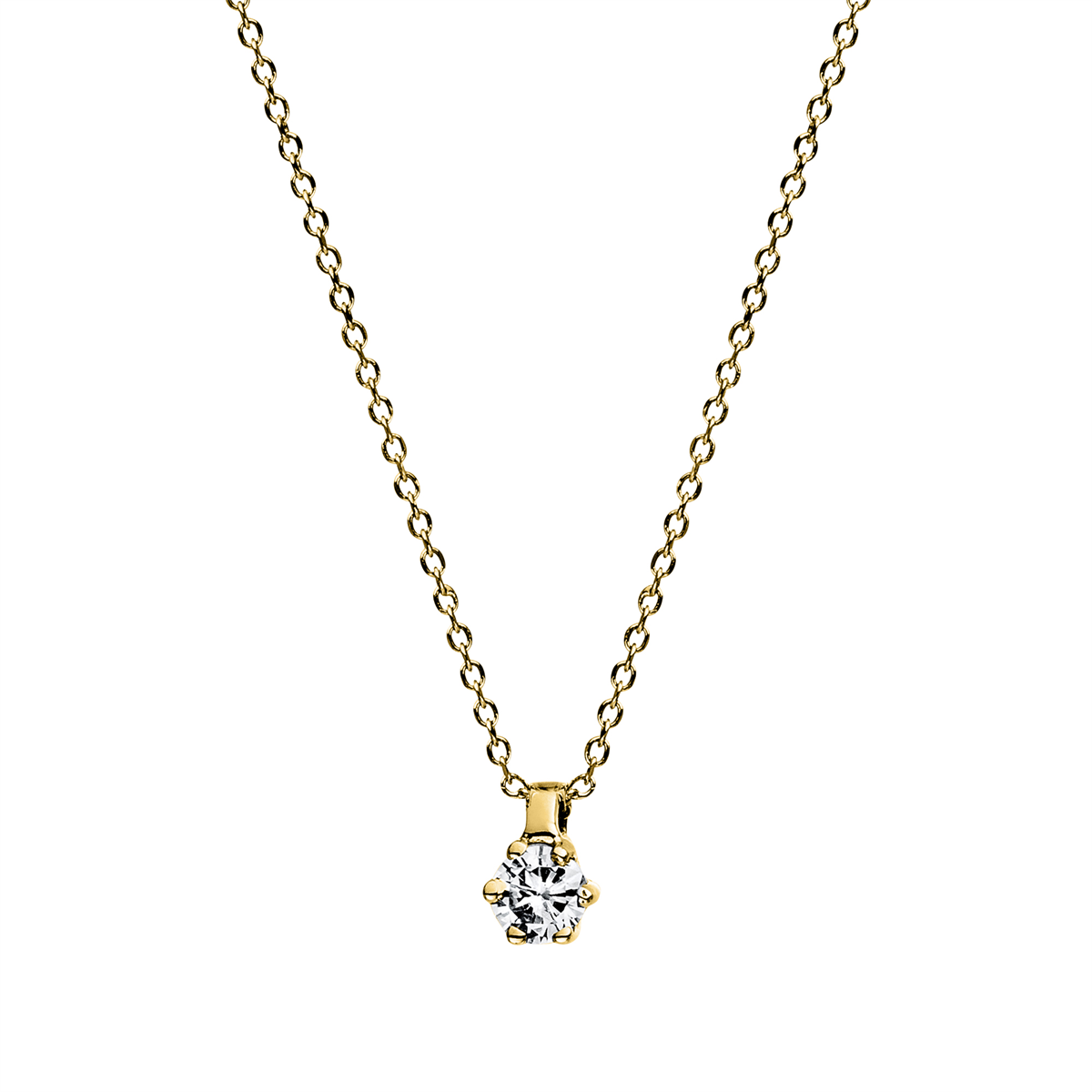 Solitaire Necklace - 4D277 – DiamondGroup